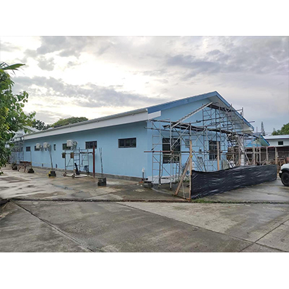 Prefab steel frame building with ALC panel