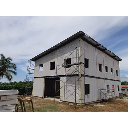 Prefab steel frame building with ALC panel